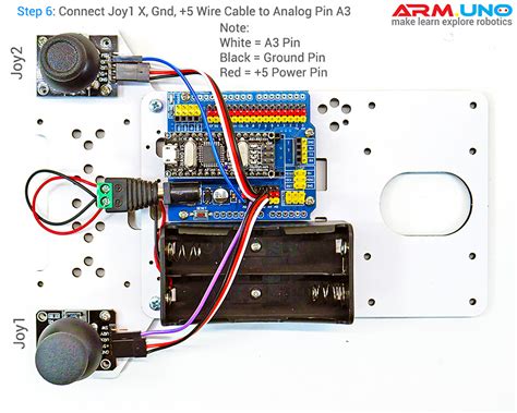 arduino joystick servo motor robot arm control tutorial