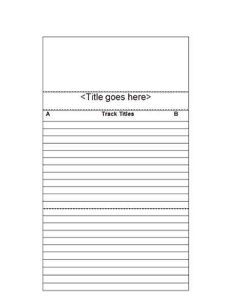 Cassette Tape Cover Template Free Tutoreorg Master Of Documents