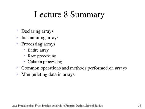 lecture 9 objectives learn about arrays ppt download