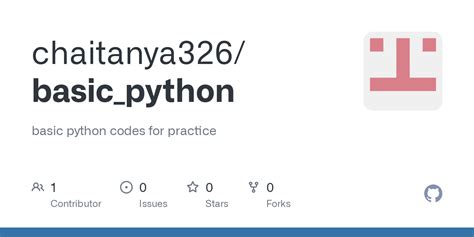 GitHub Chaitanya326 Basic Python Basic Python Codes For Practice