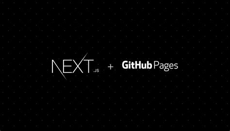 deploy next js app to github pages