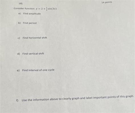 solved 18 14 points consider function y 2 21sin 3x a find