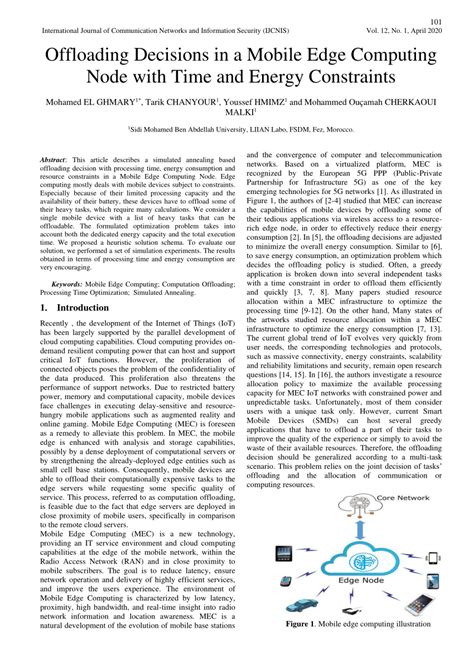 pdf offloading decisions in a mobile edge computing node with time and energy constraints