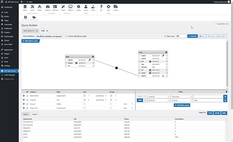 Visual Query Builder Wp Data Access