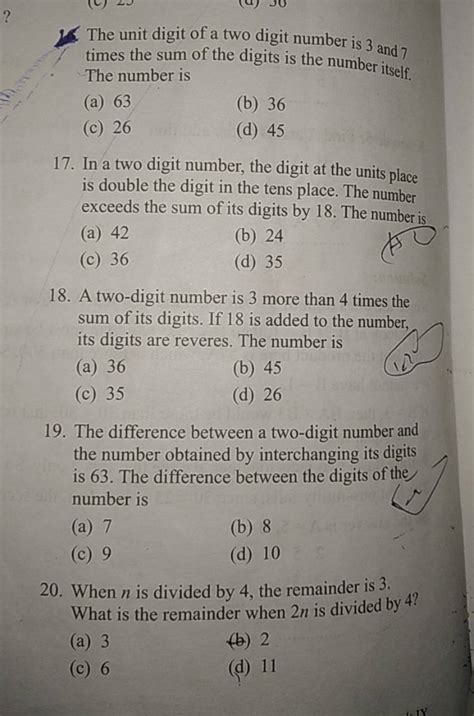 the unit digit of a two digit number is 3 and 7 times the sum of the digi