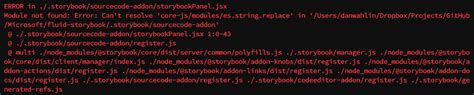 can t resolve core js modules es string replace with storybook 6 0 0 rc 13 · issue 11633