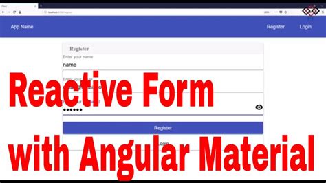 part 7 angular reactive forms with material design register login hot sex picture
