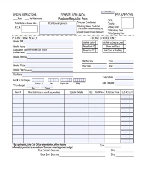 General Requisition