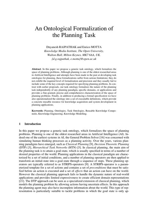 pdf oro open ac uk an ontological formalization of the planning task