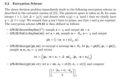 the decryption correctness of rlwe based encryption