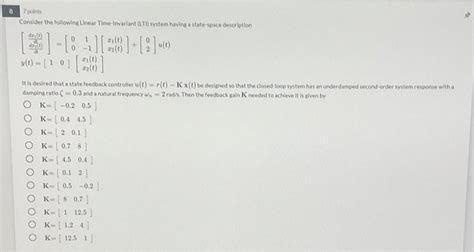 solved 8 7 points consider the following linear