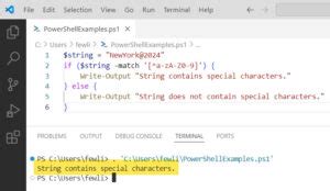 How To Check If A String Contains Special Characters In PowerShell