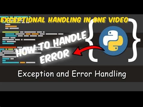 Exception Handling In Python Lecture 5 Introduction To Python
