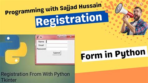 How Create Registration Form In Python Python Project Python