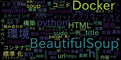 dockerを使ってbeautifulsoupの環境を構築しよう！ ｜ 自作で機械学習モデル・aiの使い方を学ぶ