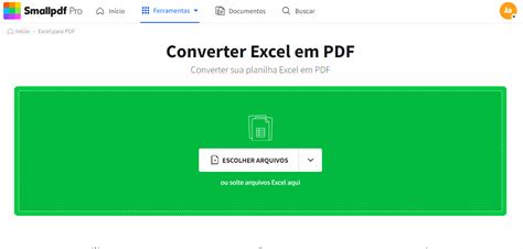 como converter excel em formato pdf smallpdf
