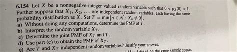 solved 6 154 let x be a nonnegative integer valued random