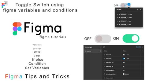 Toggle Switch Using Figma Variables And Conditions To Use Boolean