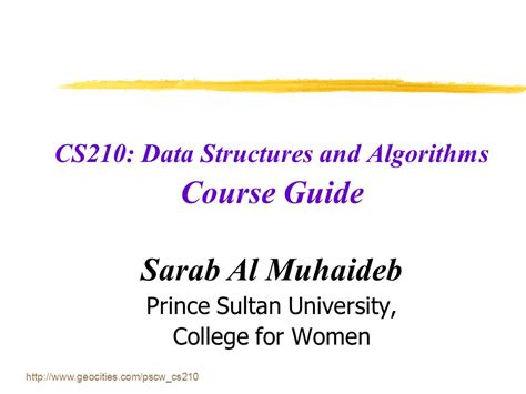 cs210 data structures and algorithms course guide sarab al muhaideb prince sultan university
