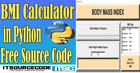 Bmi Calculator In Python With Source Code Itsourcecode