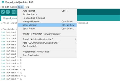Displaying Key Pressed On Serial Monitor Arduino Project Hub