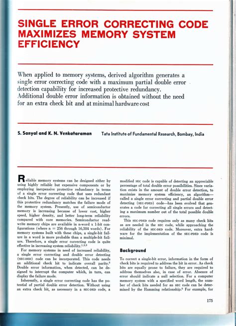 pdf single error correcting code maximizes system efficiency