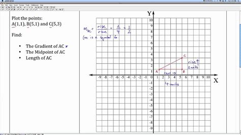 coordinate geometry gradient midpoint and length of an interval youtube