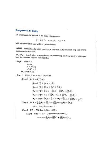 runge kutta fehlberg t k4 t k i k1 k4 pdf theoretical computer science