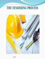 7 Tender Process Ppt THE TENDERING PROCESS AM 2020 THE TENDERING