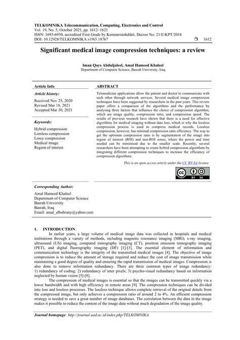 pdf significant medical image compression techniques a review