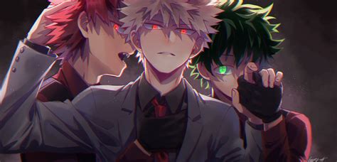 Lowah Bakugou Katsuki Kirishima Eijirou Midoriya Izuku Boku No Hero Academia Commentary
