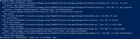 Python WSGIRequest Object Has No Attribute Get Stack Overflow