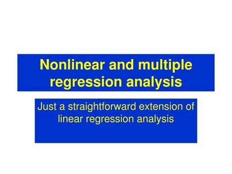 ppt nonlinear and multiple regression analysis powerpoint presentation id 4205667