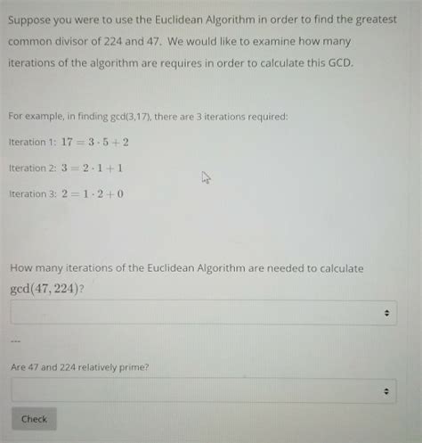 solved suppose you were to use the euclidean algorithm in