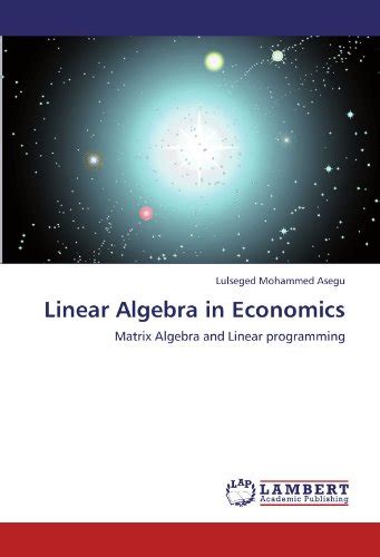 linear algebra in economics matrix algebra and linear programming by lulseged mohammed asegu