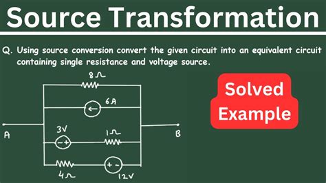 Solving Source Transformation Problem Step By Step Guide For Circuit