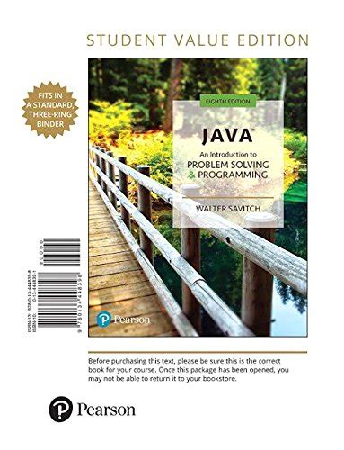 java an introduction to problem solving and programming savitch walter mock kenrick amazon
