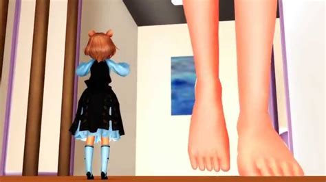 【mmd Giantess】stick To The Bottom Of The Foot【足裏貼り付き】 Youtube