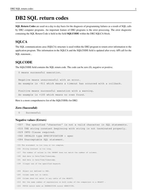 sql codes pdf ibm db2 sql