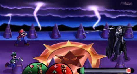 Mario Luigi Sephiroth In An RPG Setting Mario And Luigi Vs