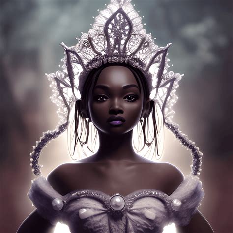 Beautiful Fantasy Black Princess Graphic · Creative Fabrica