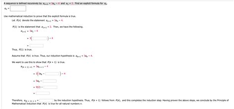 solved a sequence is defined recursively by an 1 3an 4