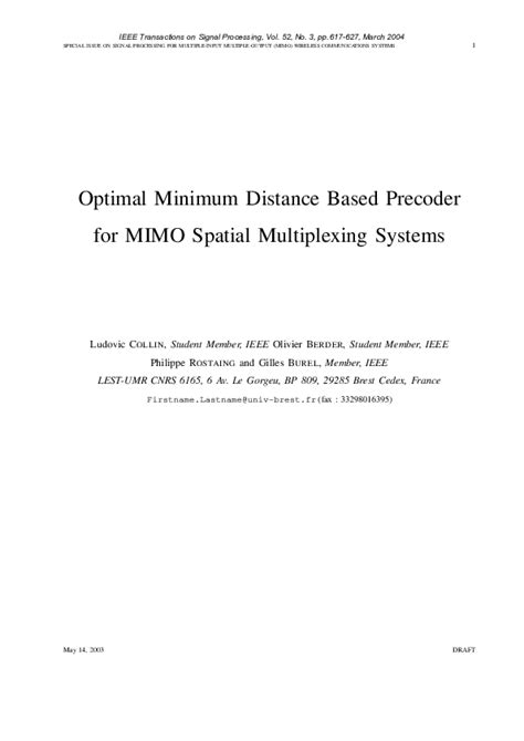 pdf optimal minimum distance based precoder for mimo spatial multiplexing systems gilles