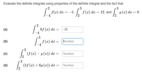 solved evaluate the definite integrals using properties of