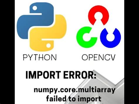 แกไขปญหา importerror numpy core multiarray failed to import YouTube
