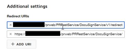 Docusignapi DocuSign Error The Redirect URI Is Not Registered