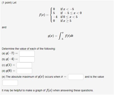 solved let f x ⎧⎩⎨⎪⎪⎪⎪05−40if x