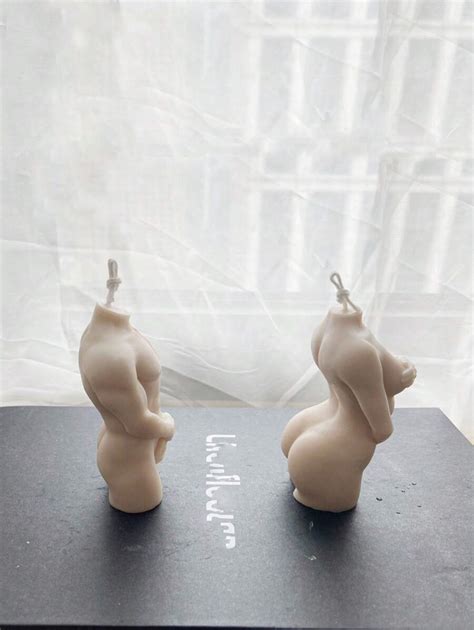 3D Naked Tímido Masculino Feminino Corpo Silicone Vela Moldes Corpo