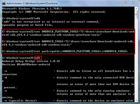 fix error adb cannot be recognized as command