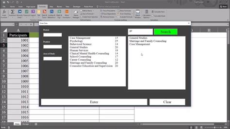 Search A Listbox Control Using A Textbox Control In Excel Vba Youtube